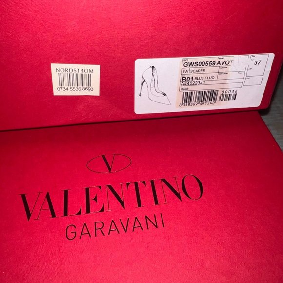 Valentino | Shoes | Valentino Rockstud 85 Pointed Toe Pump Electric ...